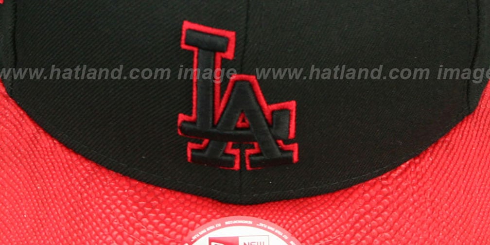 Dodgers SNAKE-THRU STRAPBACK Black-Red Hat by New Era
