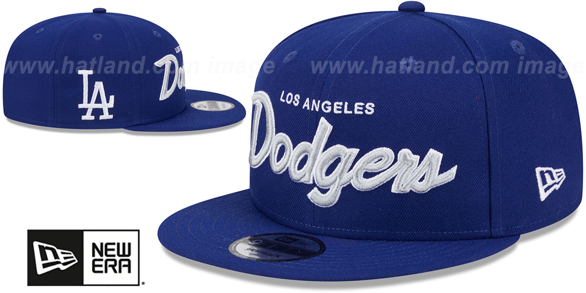 Los Angeles Dodgers TEAM-SCRIPT SNAPBACK Royal Hat