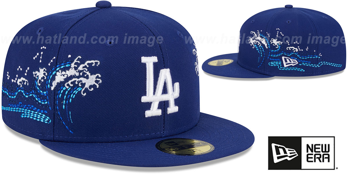 Los Angeles Dodgers TONAL WAVE Royal Fitted Hat by New Era