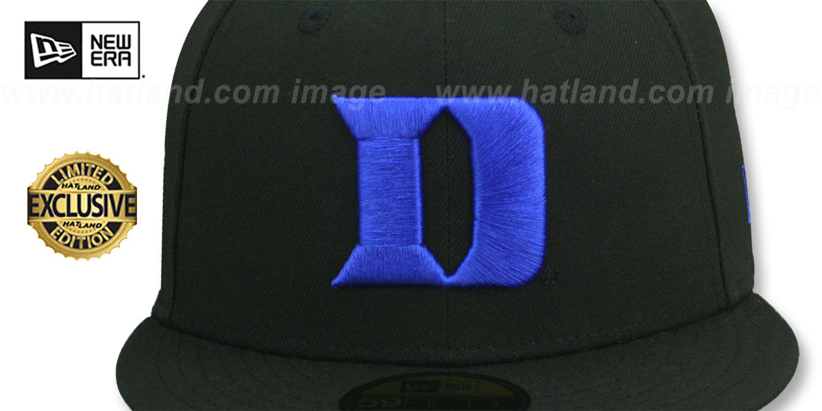 Duke NCAA TEAM-BASIC Black Fitted Hat by New Era