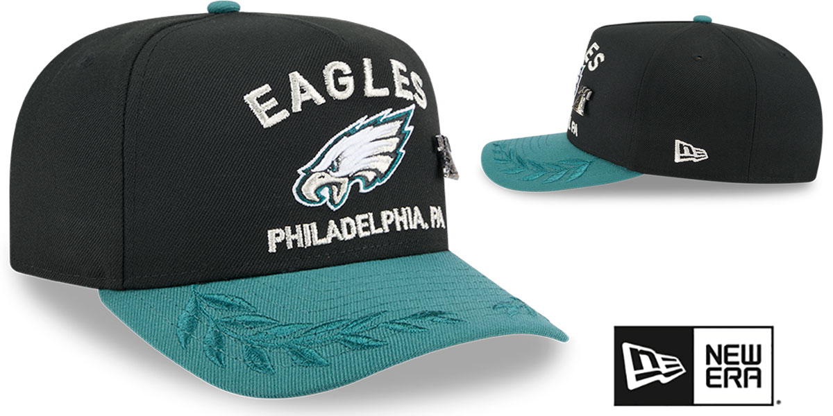 Philadelphia Eagles 2025 NFL DRAFT ONSTAGE A-FRAME Black-Green Fi