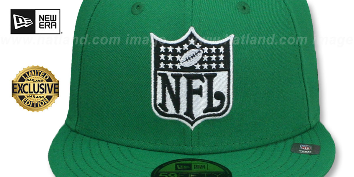 Philadelphia Eagles THROWBACK NFL SHIELD-BASIC Green Fitted Hat