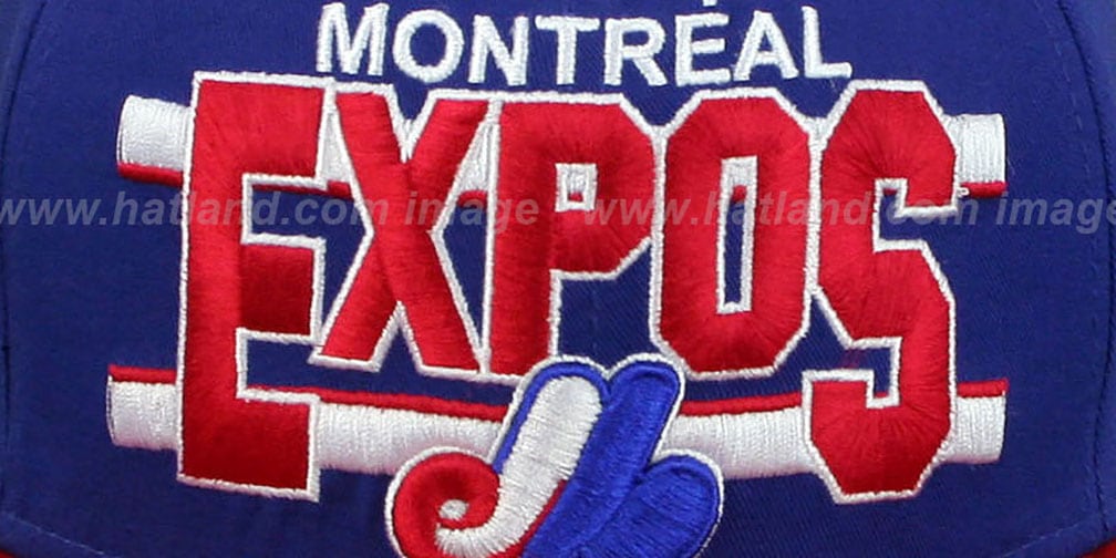 Montreal Expos COOP WORDSTRIPE SNAPBACK Royal-Red Hat