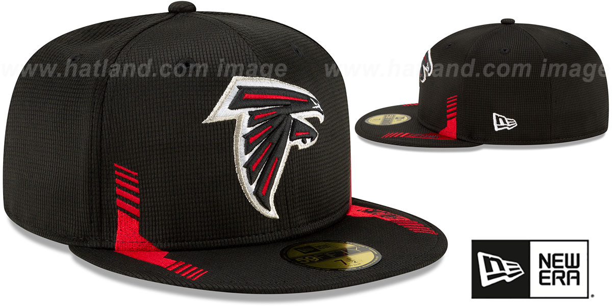 Atlanta Falcons 2021 NFL SIDELINE HOME Black Fitted Hat