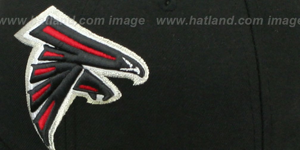 Atlanta Falcons SIDE TEAM-PATCH Black Fitted Hat by New Era