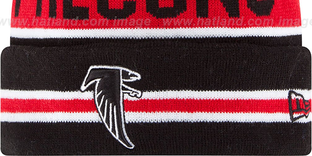 Atlanta Falcons THE-COACH THROWBACK Black Knit Beanie Hat