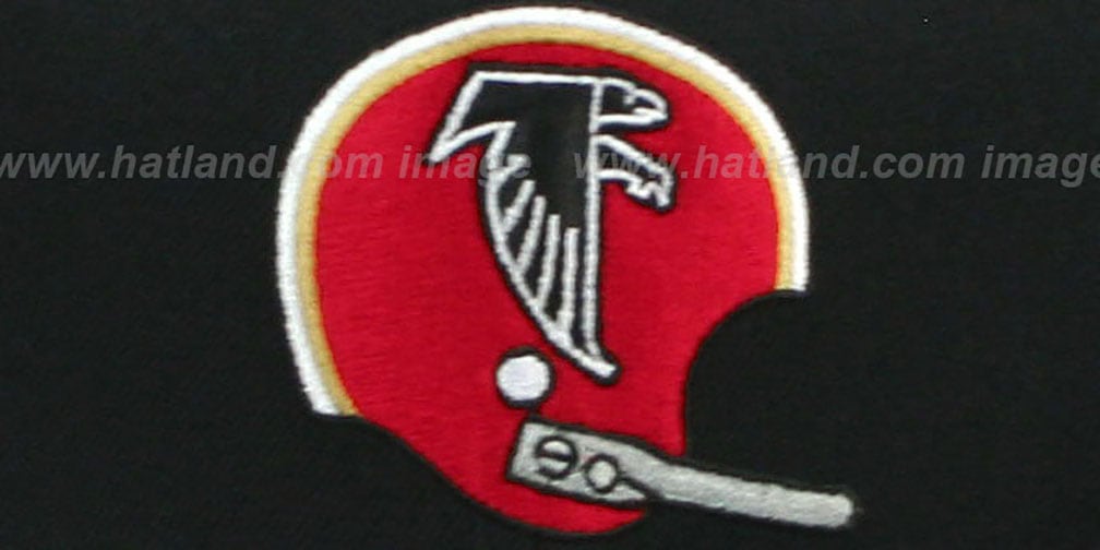 Falcons THROWBACK HELMET Black Fitted Hat by Reebok