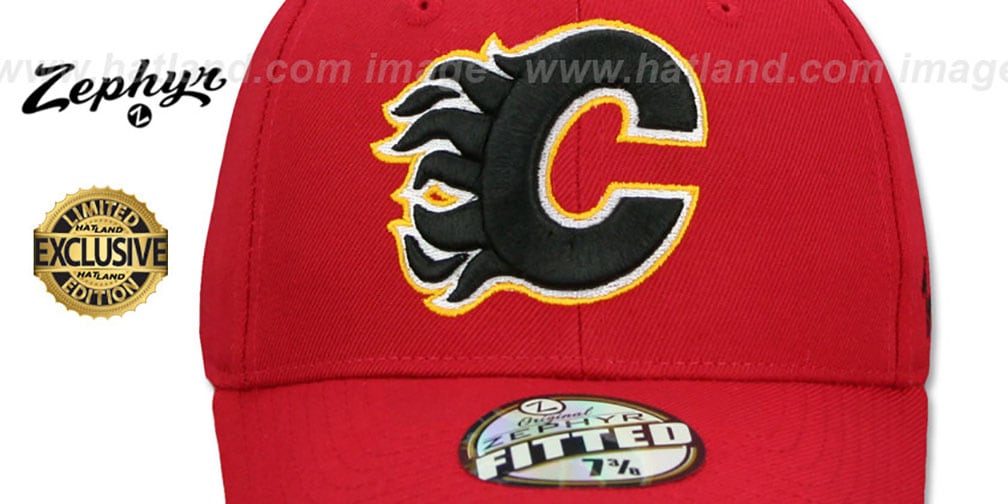 Calgary Flames SHOOTOUT Red Fitted Hat by Zephyr