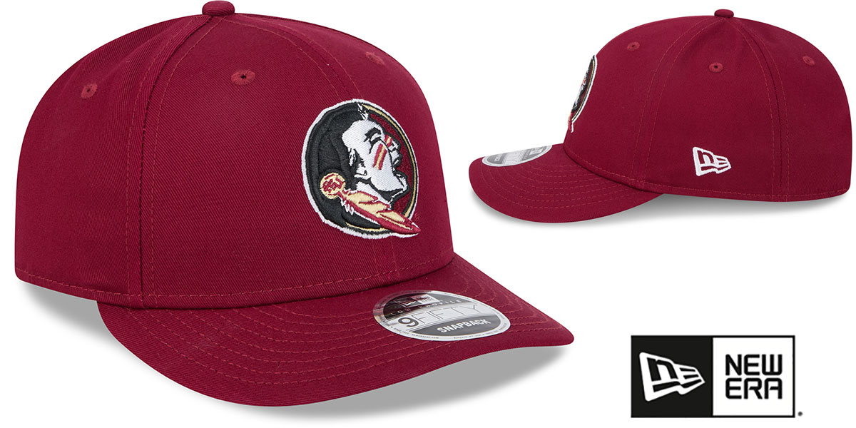 Florida State LOW-CROWN TEAM-BASIC SNAPBACK Burgundy Hat