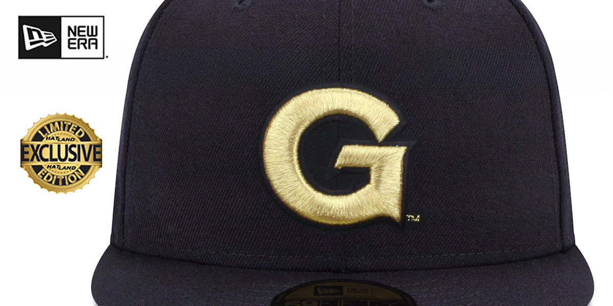 Georgetown GOLD-METALLIC Black Fitted Hat by New Era