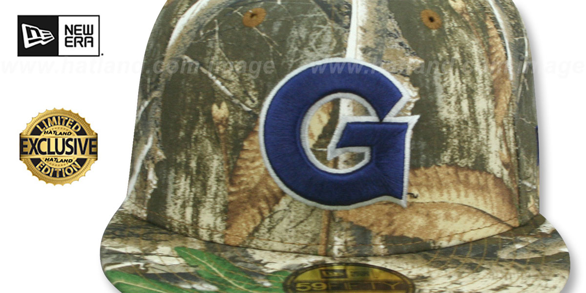 Georgetown NCAA TEAM-BASIC Realtree Camo Fitted Hat