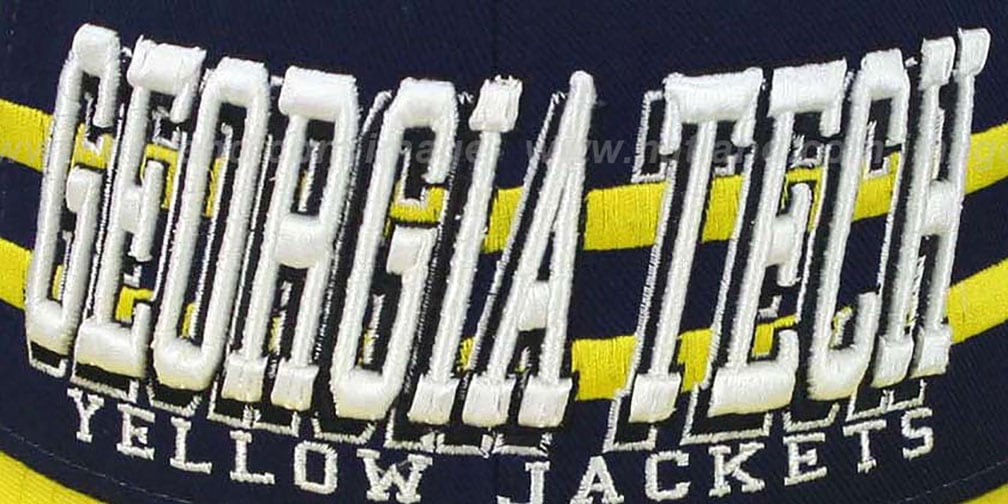 Georgia Tech 2T SUPERSONIC SNAPBACK Navy-Gold Hat by Zephyr