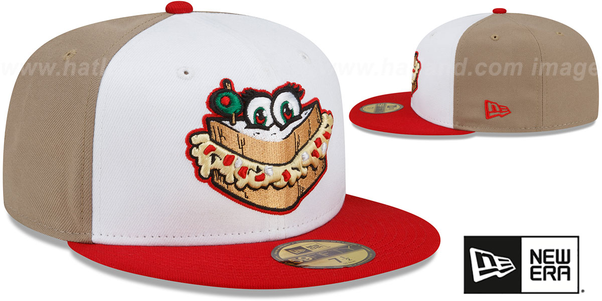 Augusta GreenJackets THEME NIGHT White-Tan-Red Fitted Hat