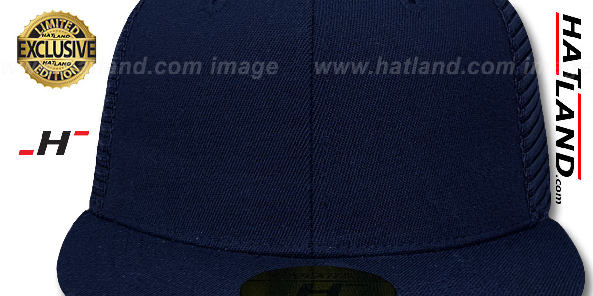 Hatland MESH-BACK HYBRID E5-BLANK Navy-Navy Fitted Hat