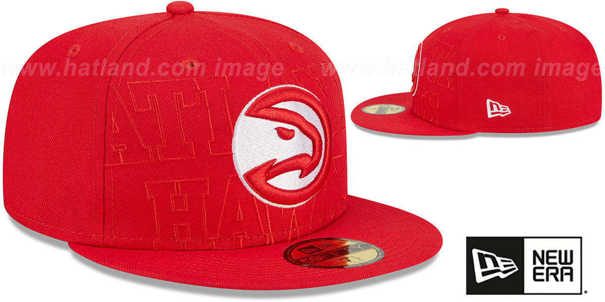 Atlanta Hawks 2023 NBA DRAFT Red Fitted Hat by New Era