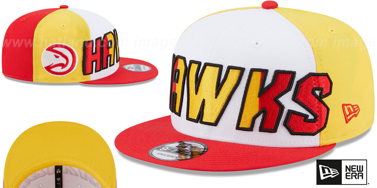 Atlanta Hawks COLOR BLOCK BACK HALF SNAPBACK Hat by New Era