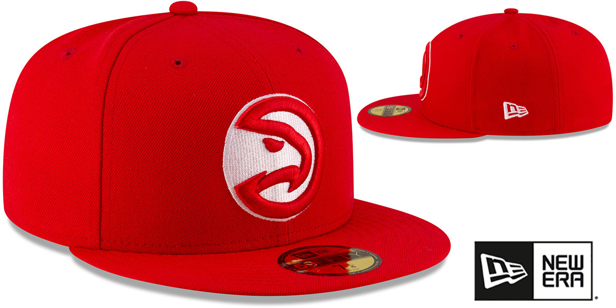 Atlanta Hawks NBA TEAM-BASIC Red Fitted Hat by New Era