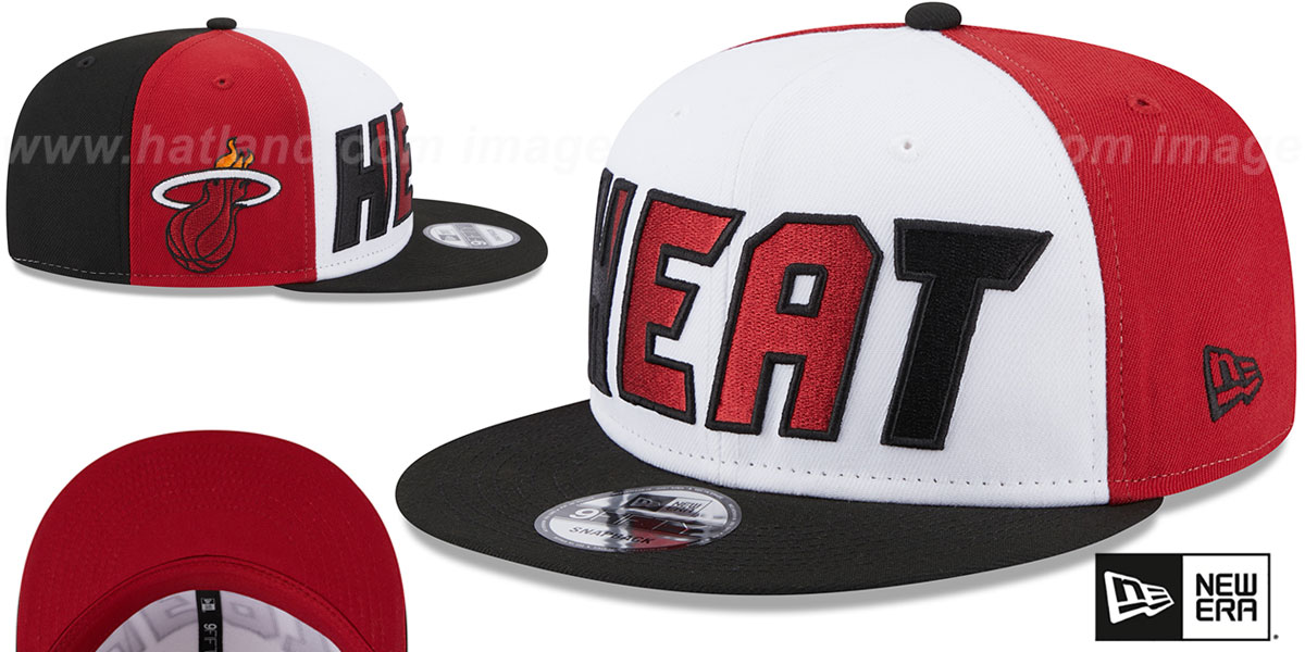 Miami Heat COLOR BLOCK BACK HALF SNAPBACK Hat by New Era