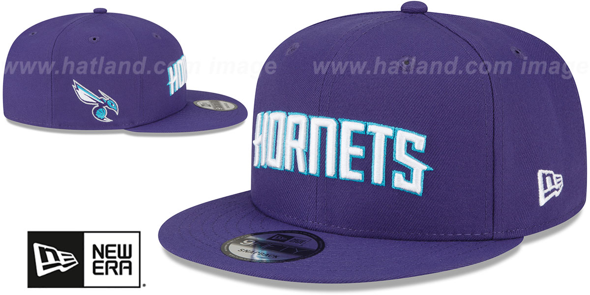 Charlotte Hornets STATEMENT SNAPBACK Purple Hat by New Era