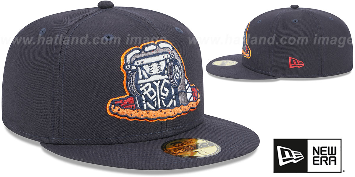 Bowling Green Hot Rods THEME NIGHT Navy Fitted Hat