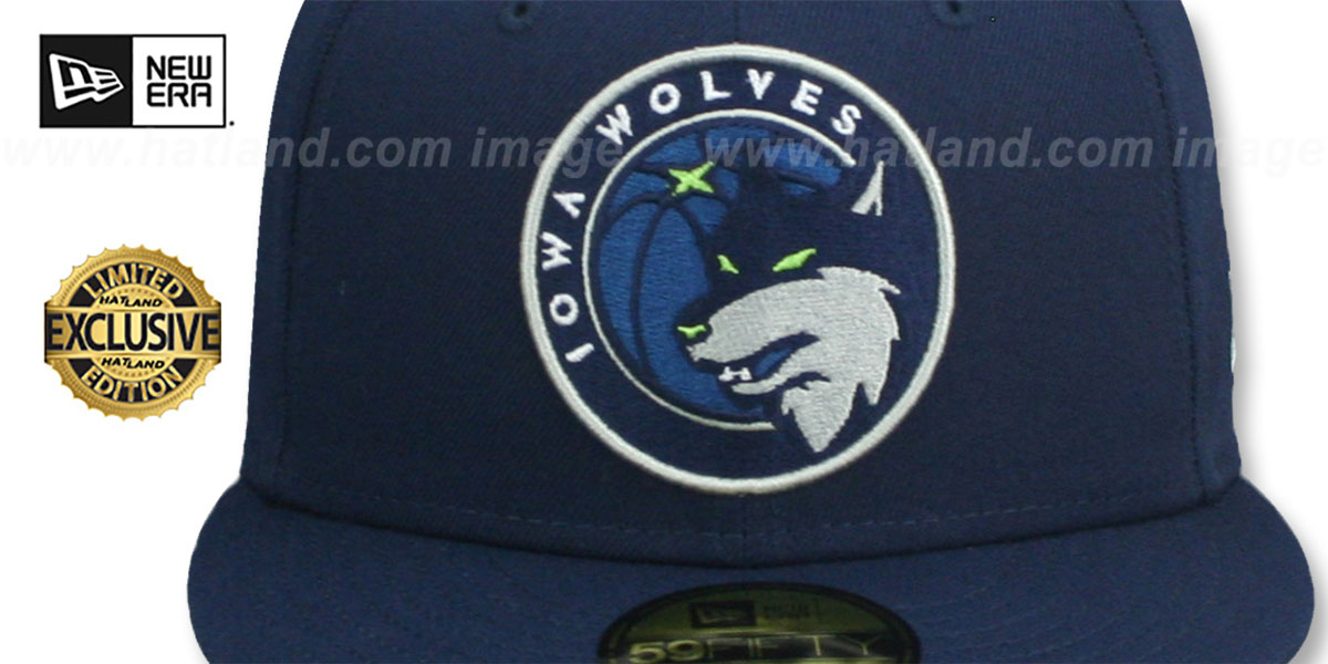 Iowa Wolves NBA G-LEAGUE Navy Fitted Hat by New Era