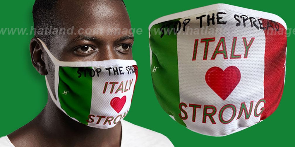 ITALY STRONG FLAG Washable Fashion Mask by Hatland.com