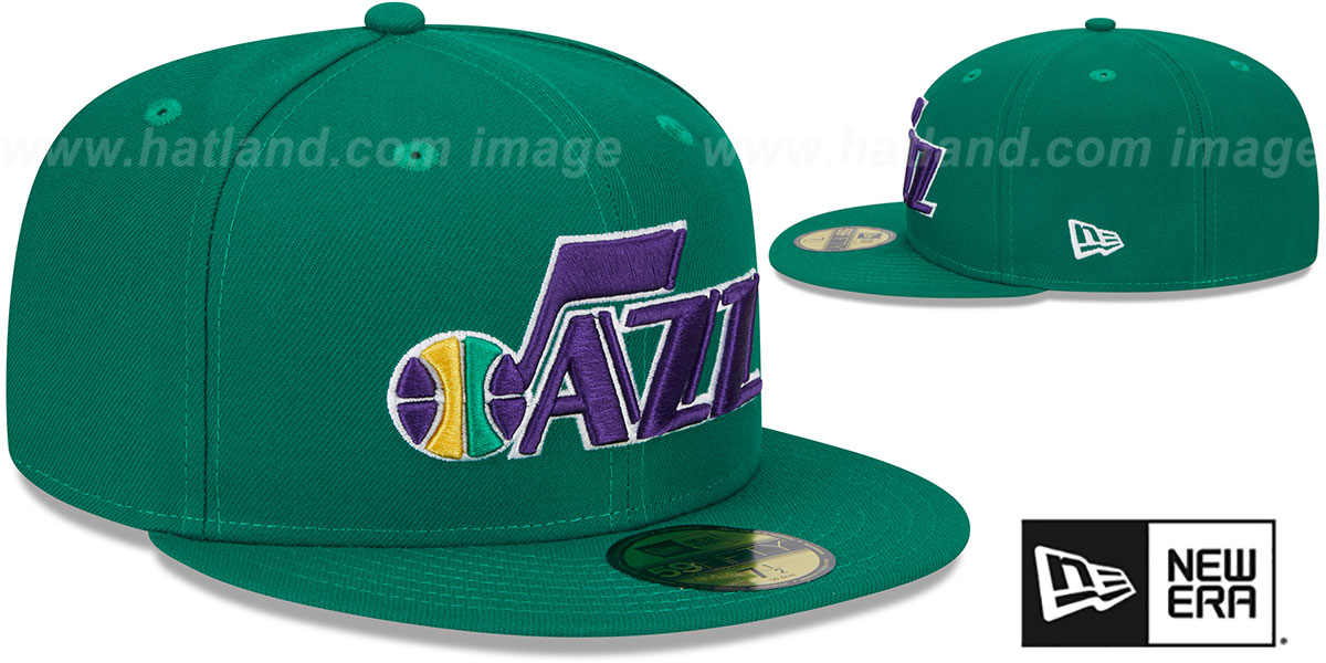 Utah Jazz NBA CLASSIX Kelly Fitted Hat by New Era