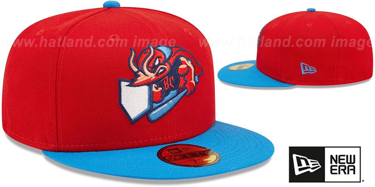 Jacksonville Jumbo Shrimp THEME NIGHT Red-Blue Fitted Hat
