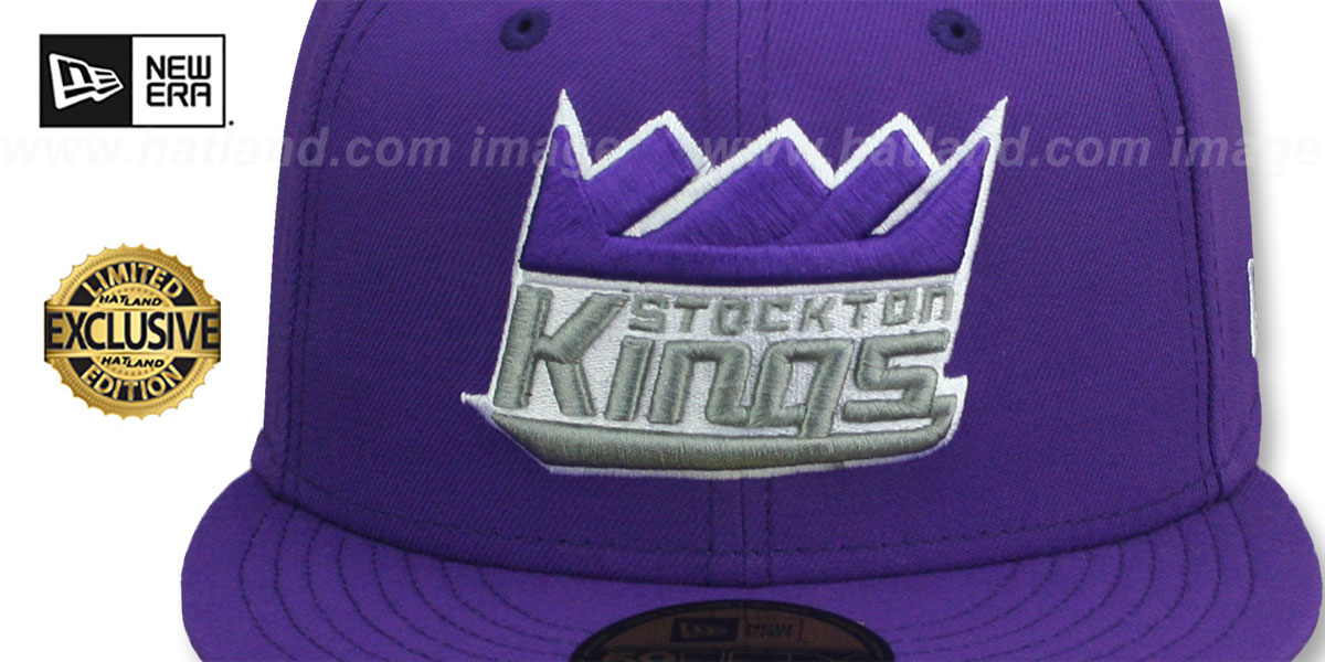 Stockton Kings NBA G-LEAGUE Purple Fitted Hat by New Era