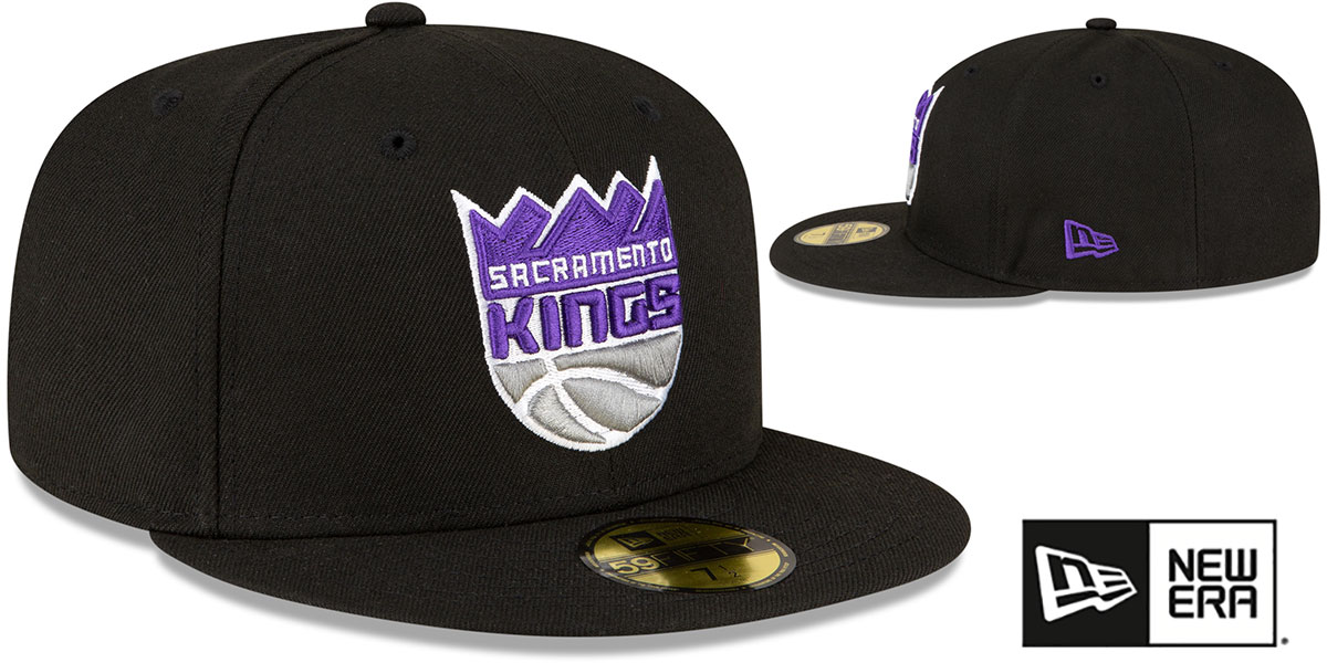 Sacramento Kings NBA TEAM-BASIC Black Fitted Hat by New Era