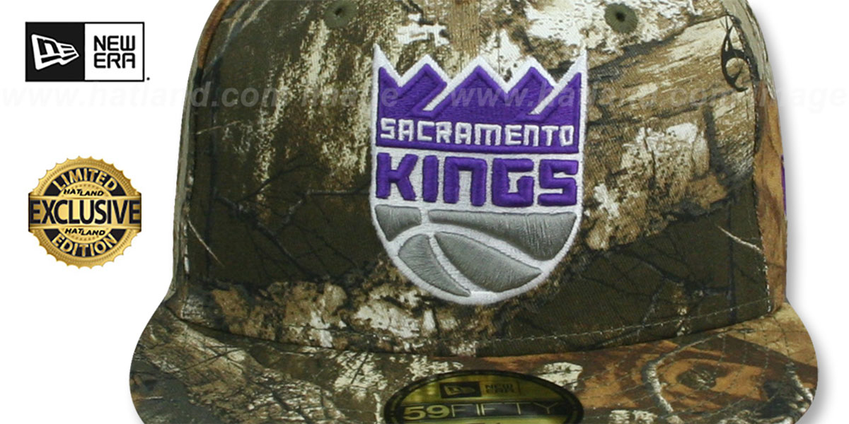 Sacramento Kings NBA TEAM-BASIC Realtree Camo Fitted Hat