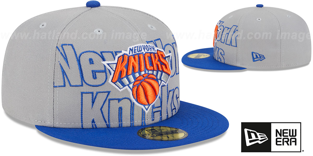 New York Knicks 2023 ALTERNATE NBA DRAFT Grey-Royal Fitted Hat