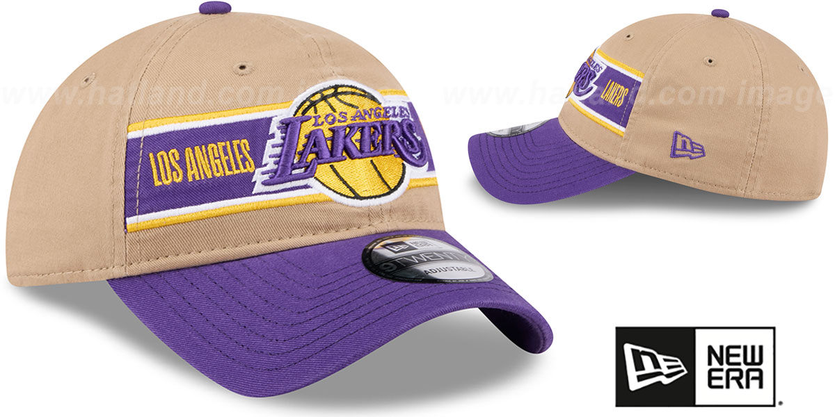 Los Angeles Lakers 2024 NBA DRAFT STRAPBACK Camel-Purple Hat
