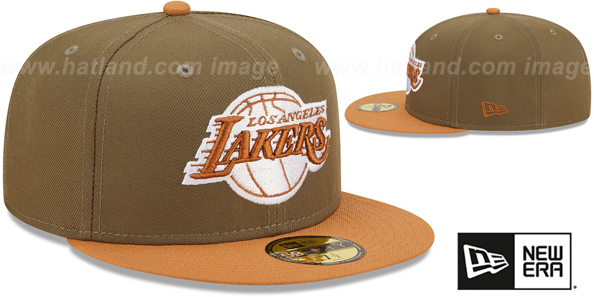 Los Angeles Lakers 2T COLOR PACK Olive-Tan Fitted Hat