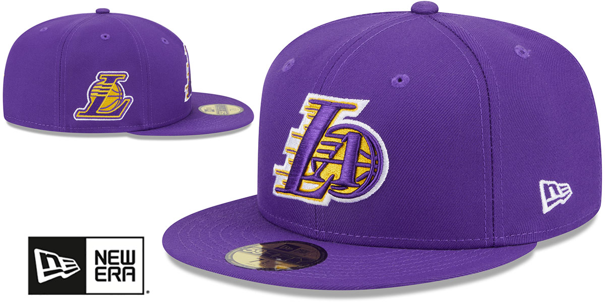 Los Angeles Lakers DECEPTOR Purple Fitted Hat by New Era
