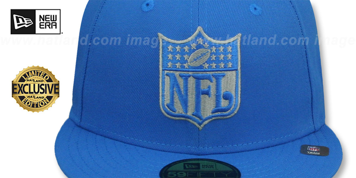 Detroit Lions THROWBACK NFL SHIELD-BASIC Blue Fitted Hat
