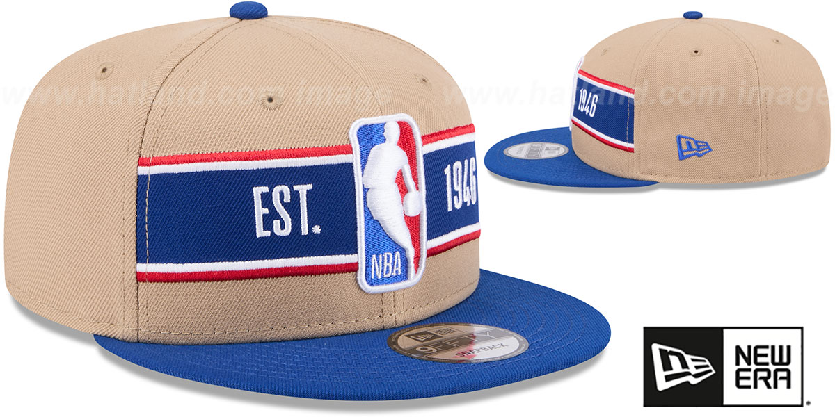 Logoman 2024 NBA DRAFT SNAPBACK Camel-Royal Hat by New Era