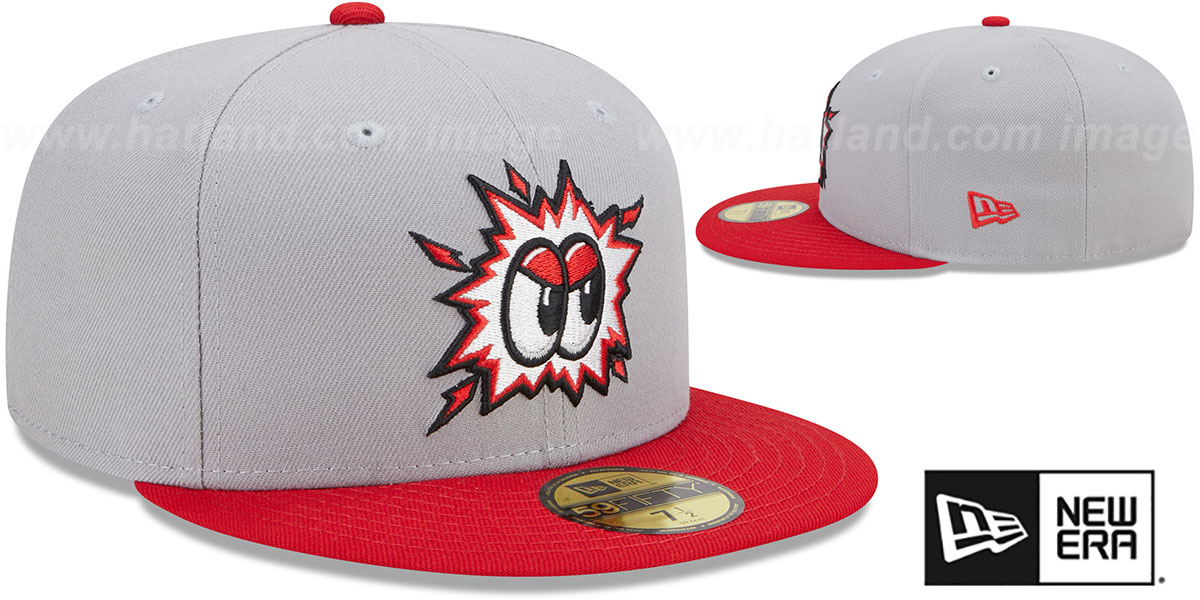 Chattanooga Lookouts MILB MARVEL DEFENDERS Grey-Red Fitted Hat