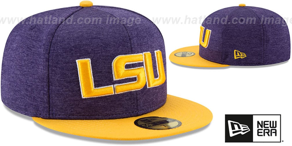 LSU HEATHER-HUGE 2 Purple-Gold Fitted Hat by New Era