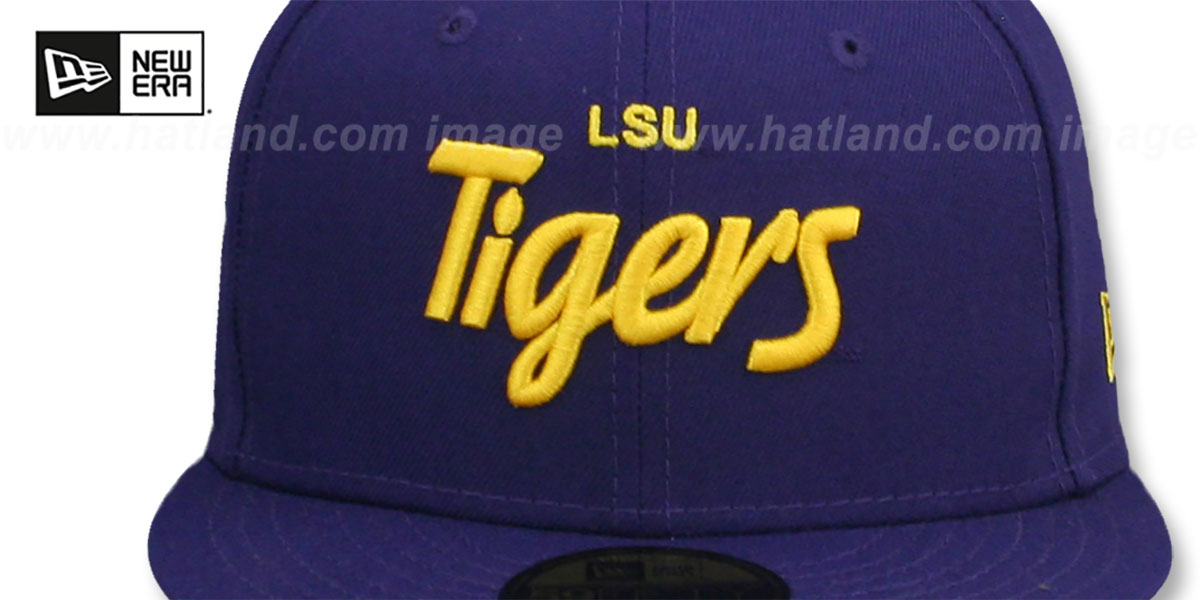 Louisiana State LSU NCAA TEAM-SCRIPT Purple Fitted Hat
