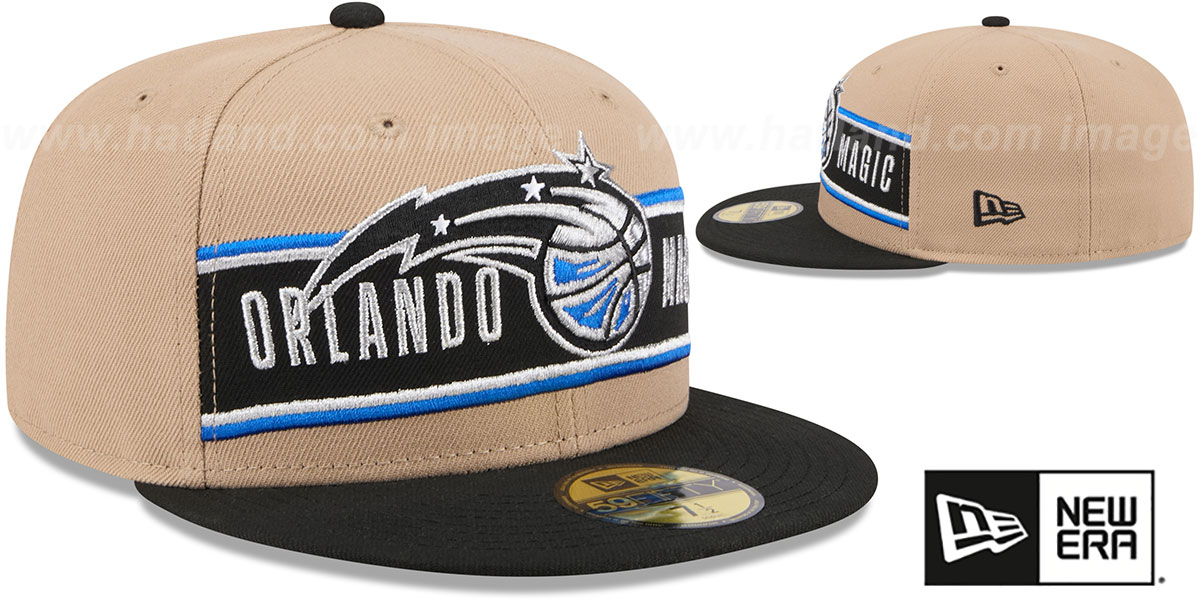 Orlando Magic 2024 NBA DRAFT Camel-Black Fitted Hat