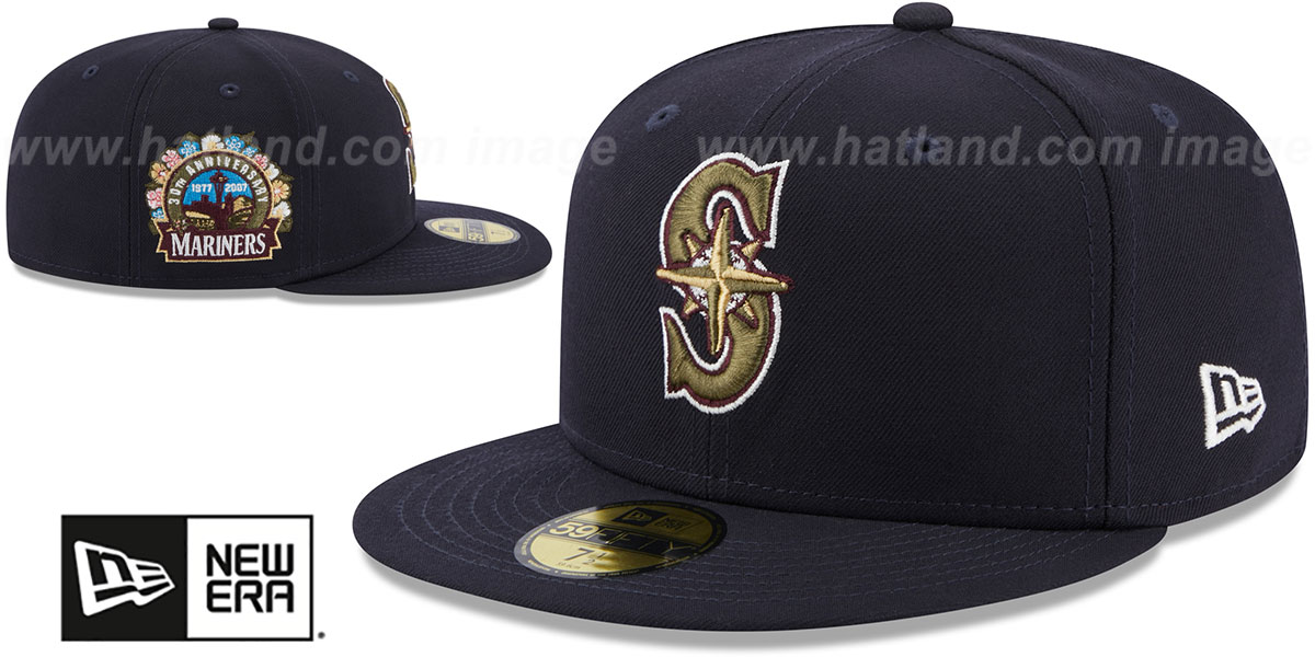 Seattle Mariners BOTANICAL SIDE-PATCH Navy Fitted Hat