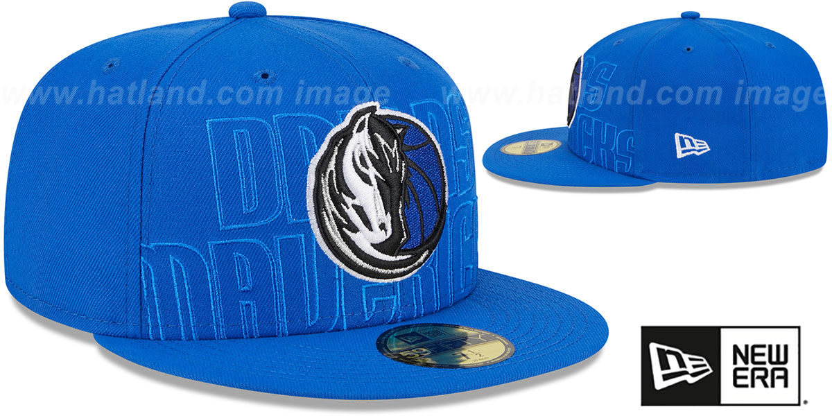 Dallas Mavericks 2023 NBA DRAFT Royal Fitted Hat by New Era
