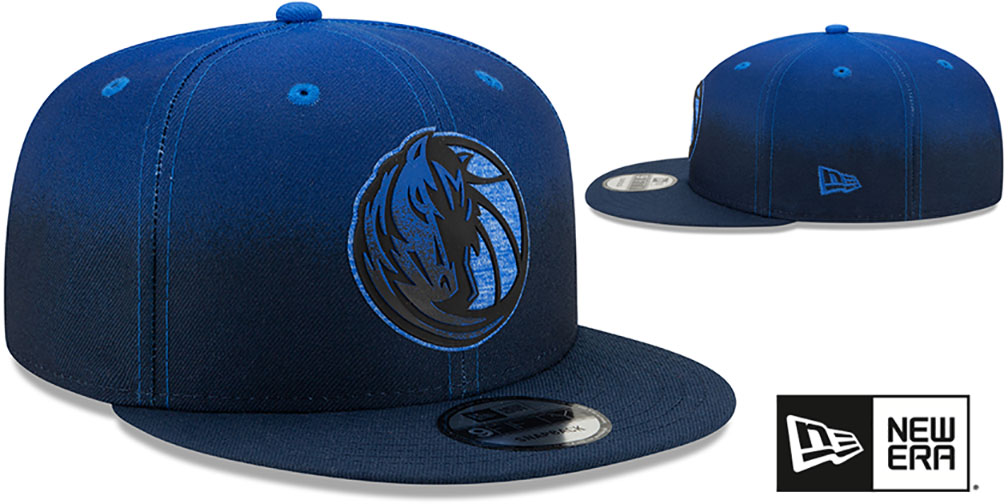 Dallas Mavericks BACK HALF FADE SNAPBACK Hat by New Era