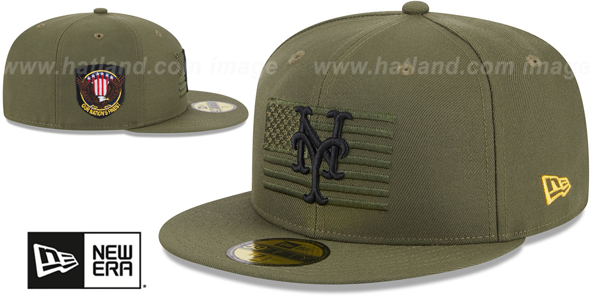 New York Mets 2023 ARMED FORCES STARS N STRIPES Hat