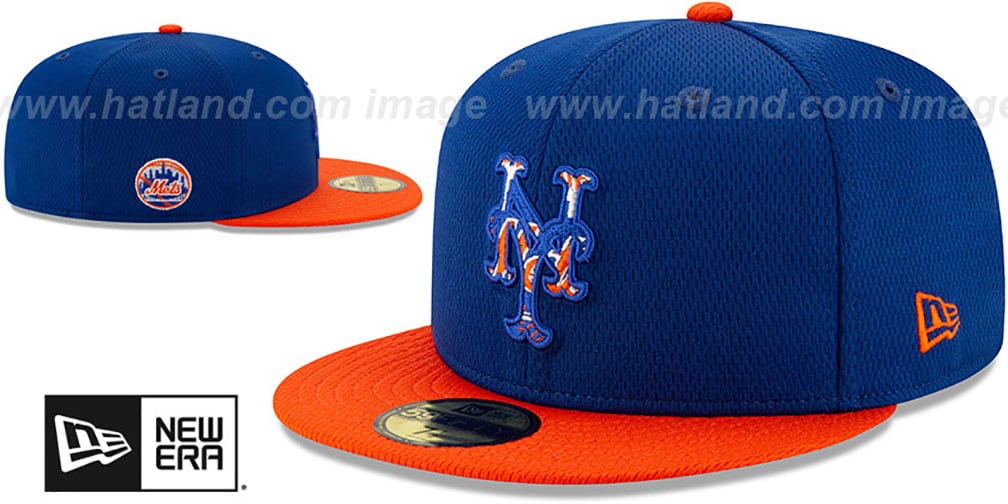 New York Mets DASHMARK BP Royal-Orange Fitted Hat by New Era
