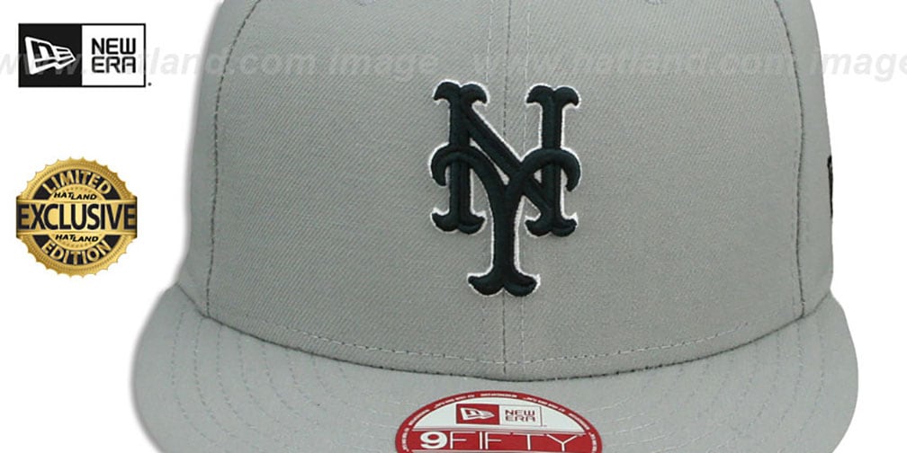 New York Mets TEAM-BASIC SNAPBACK Grey-Black Hat by New Era
