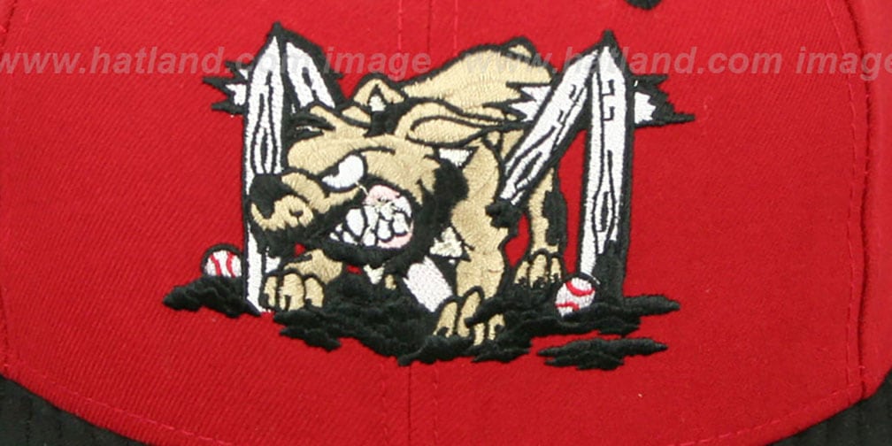 Batavia Muckdogs PERFORMANCE HOME Red-Black Fitted Hat