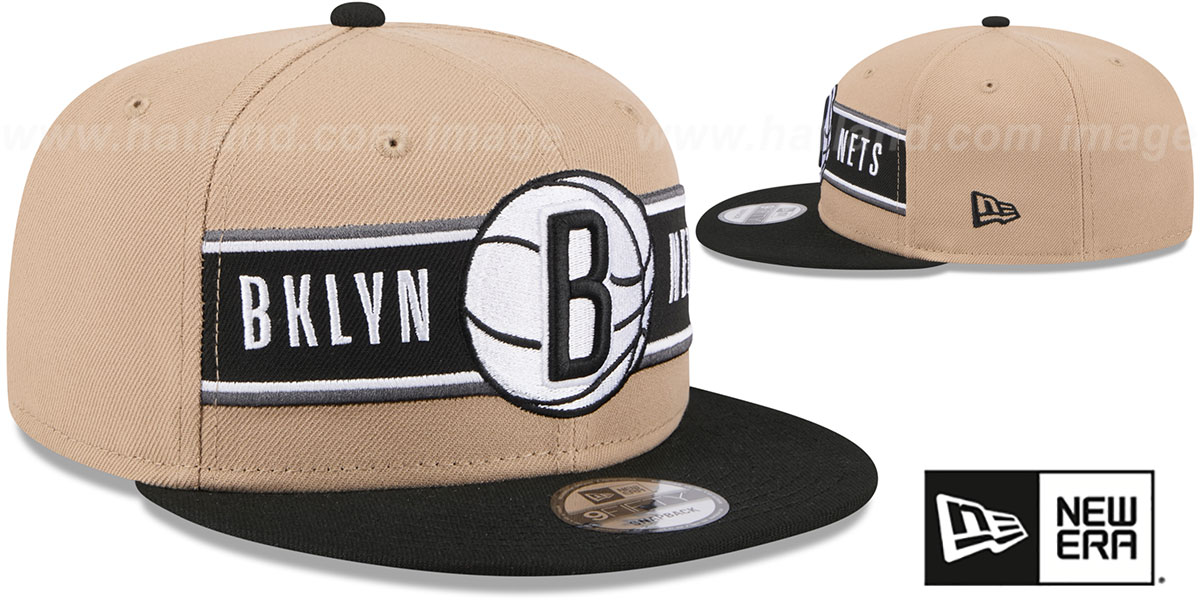 Brooklyn Nets 2024 NBA DRAFT SNAPBACK Camel-Black Hat