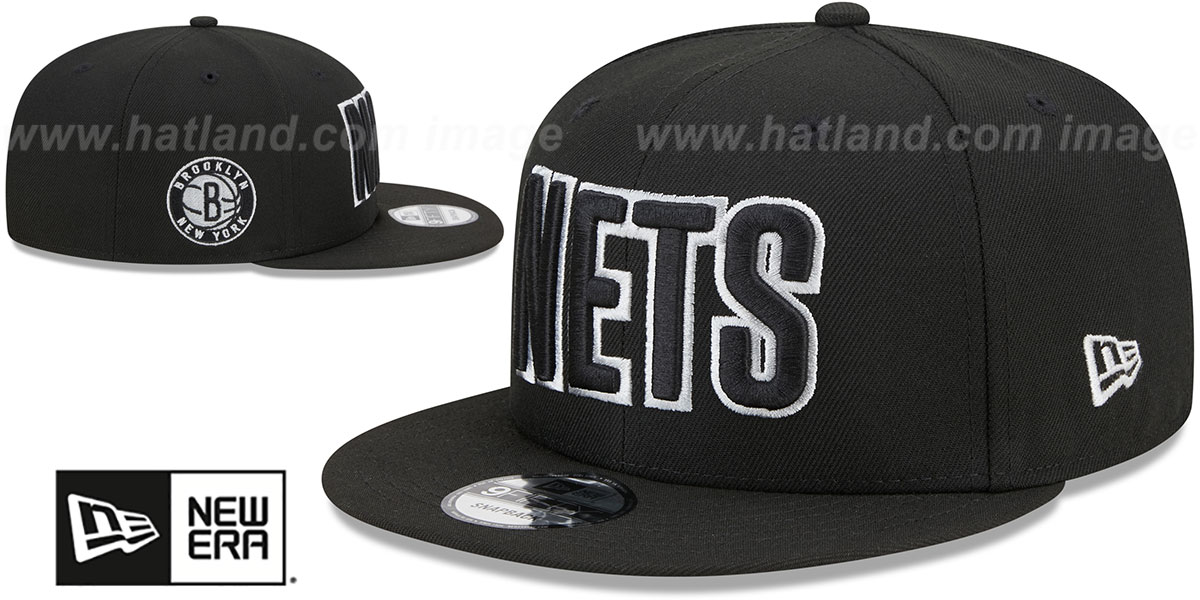 Brooklyn Nets STATEMENT SNAPBACK Black Hat by New Era